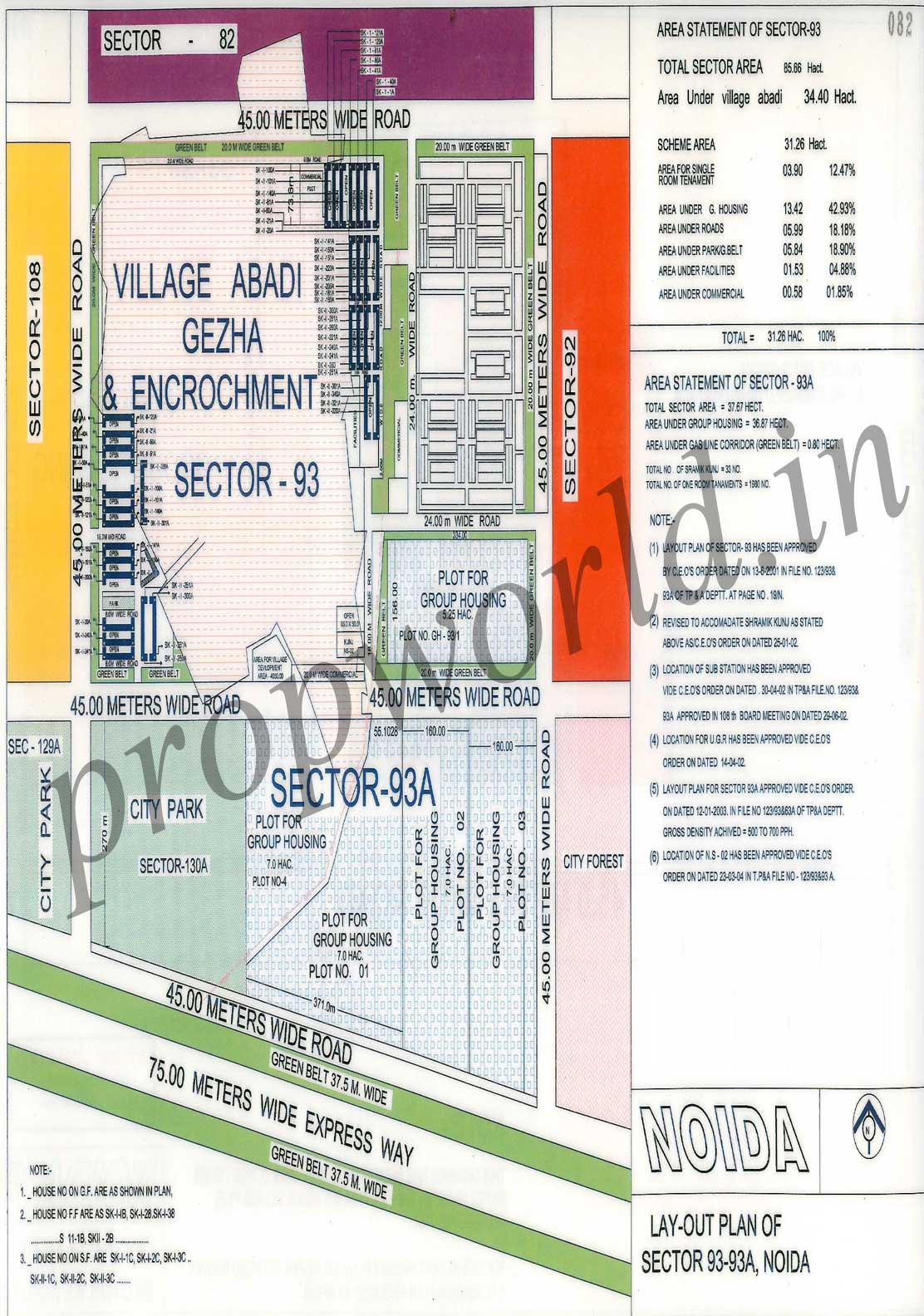 Flats in Noida Expressway, Noida Residential Sector Maps